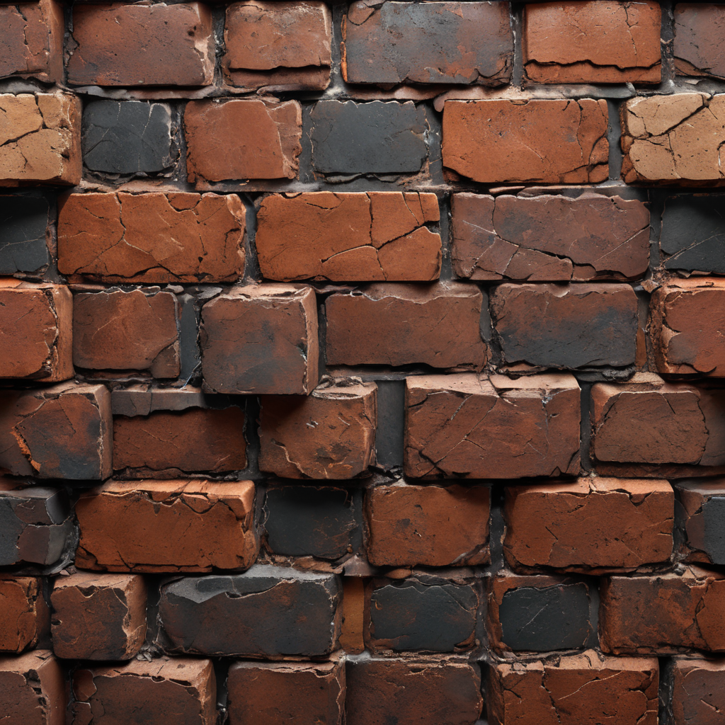 Premium Free ai Images | cracked brown brick texture seamless