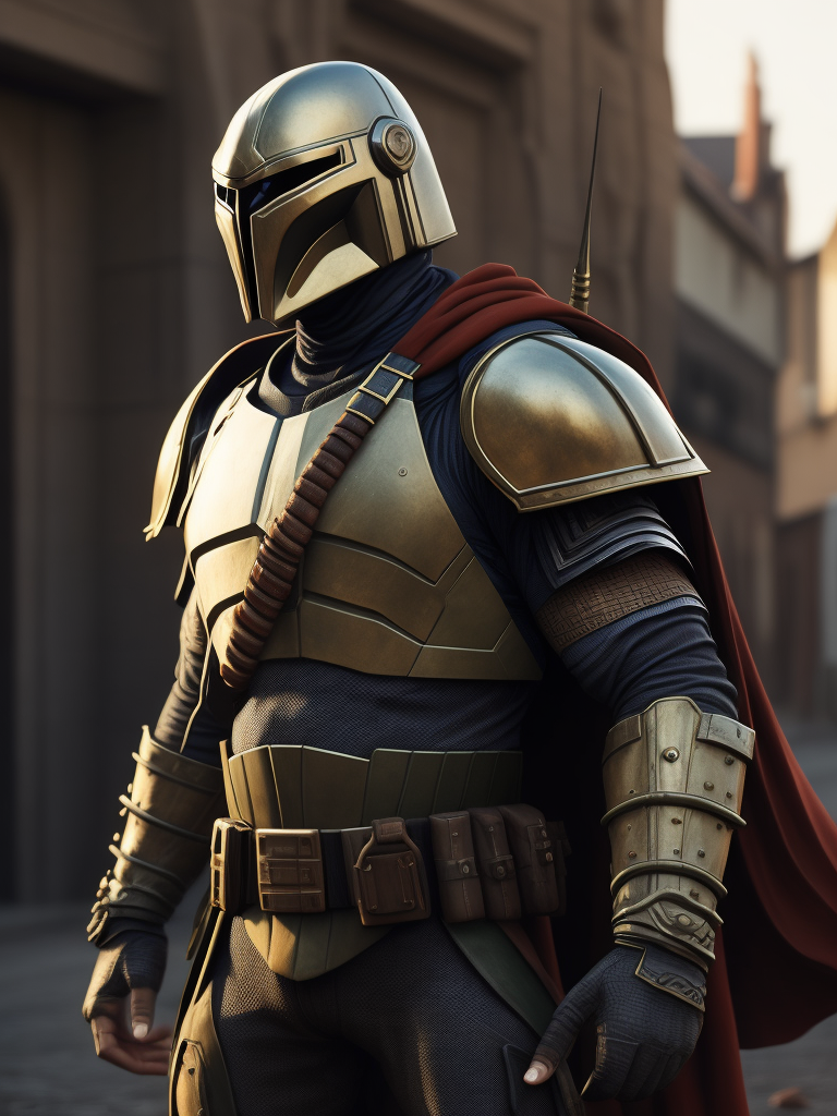 Lumenor AI Image Generation - raphael ninja turtle wearing mandalorian ...