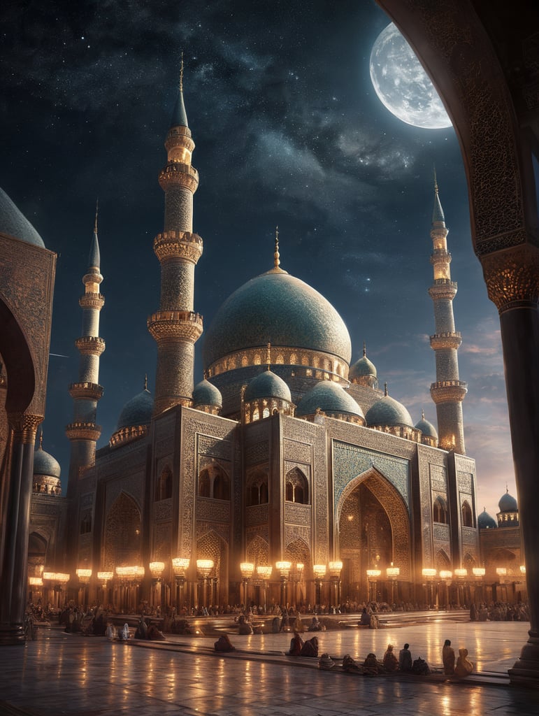 Premium Free ai Images | imagine serene night with beautifully ...