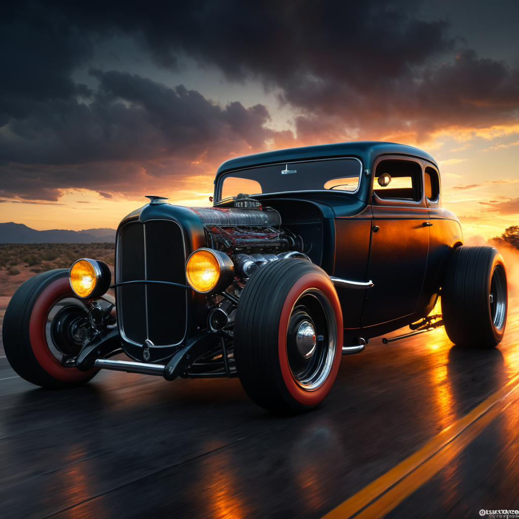 Premium Free ai Images | hot rod car
