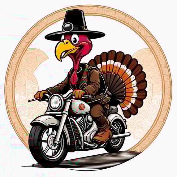 Premium Free ai Images | an illustration of cartoon style turkey with ...