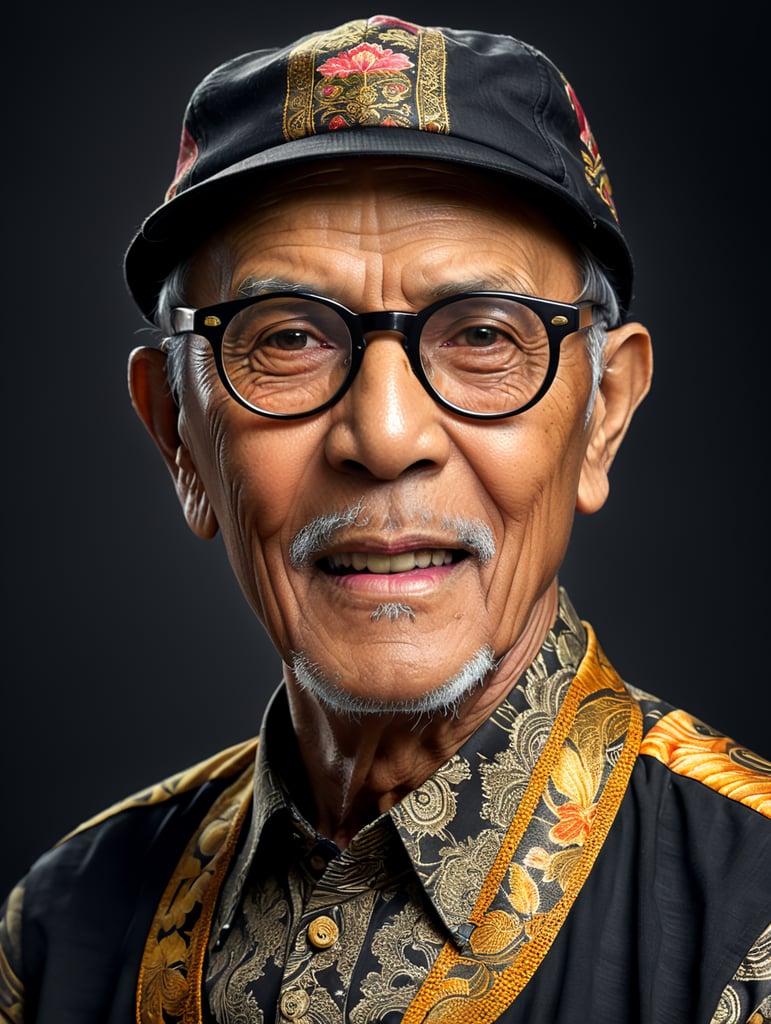Premium Free ai Images | kakek berumur tahun menggunakan baju batik ... Premium Free ai Images | kakek berumur tahun menggunakan baju batik ...