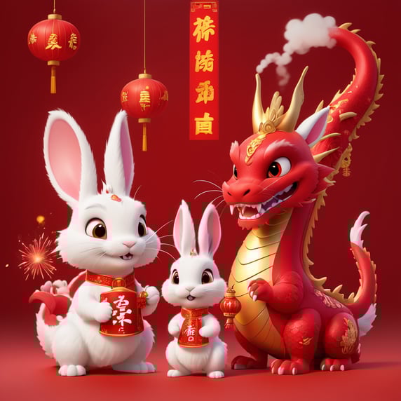 Premium Free ai Images | yi tiao zhong guo feng ge hong se de long he ...