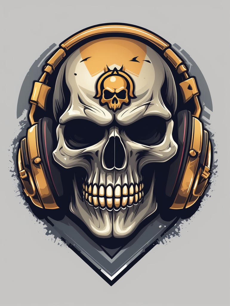 Premium Free ai Images | skull detailed esports gaming logo vector image