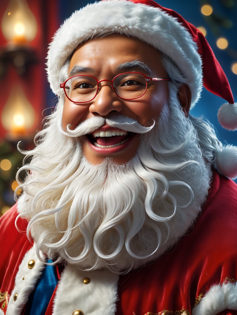 Premium Free ai Images | portrait of filipino fat santa claus smiling ...