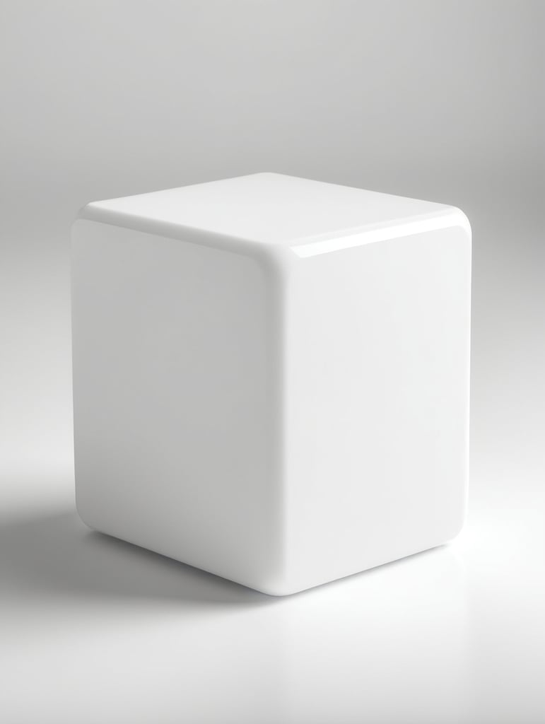 Premium Free ai Images | light gray plastic cube isolated minimal