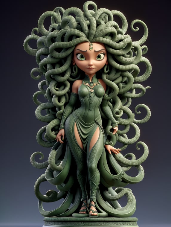 Premium Free ai Images | highly detailed full body of medusa
