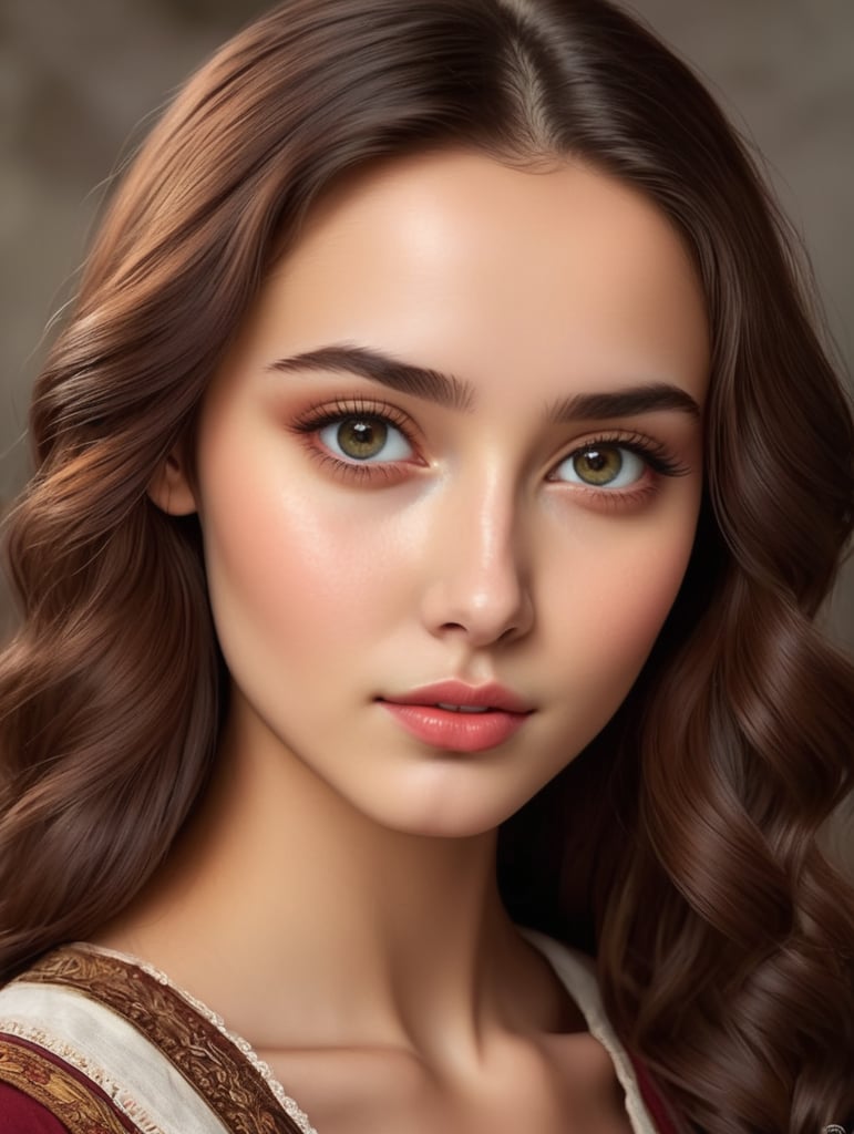Premium Free ai Images | georgian era twenty year old girl with sharp ...