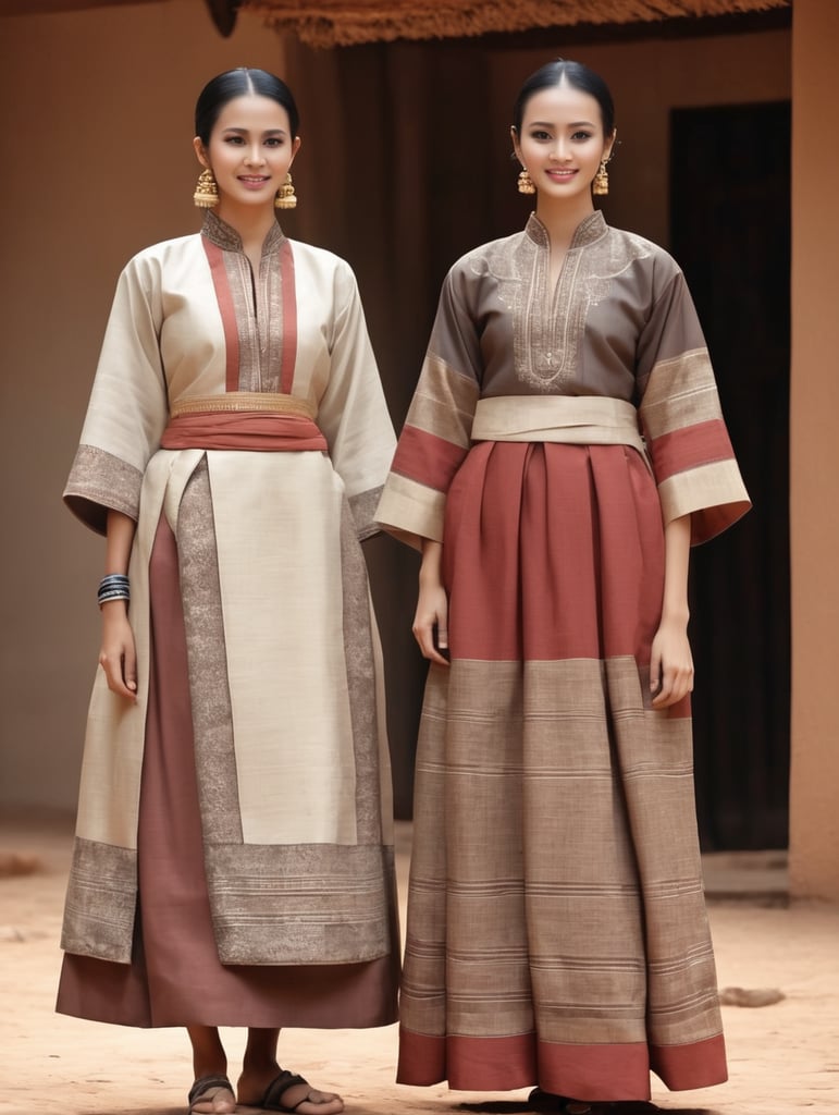 Premium Free ai Images | jarai traditional dress