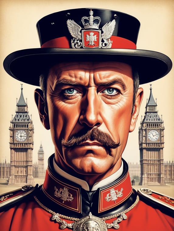 Premium Free ai Images | this artwork of beefeater by george wilson is ...