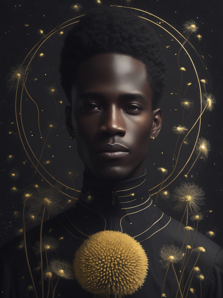 Premium Free ai Images | full body view of vantablack portrait in ...