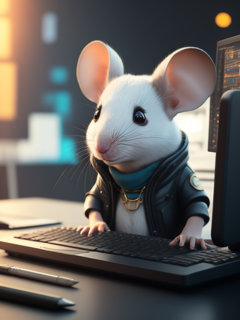 Lumenor AI Image Generation - cute white mouse look like human stylized ...