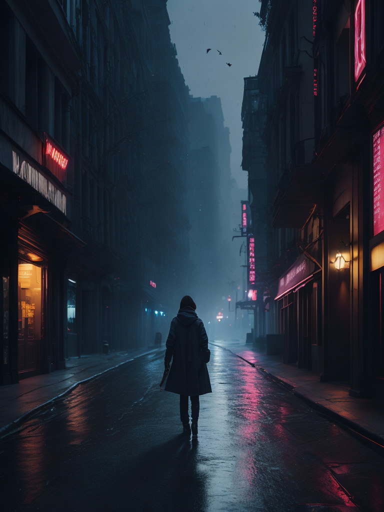 Premium Free ai Images | depression embodied as lone figure looking ...