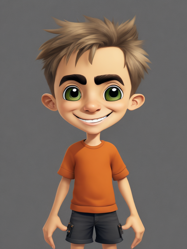 Premium Free ai Images | more stupid cartoon kid with stupid sights ...