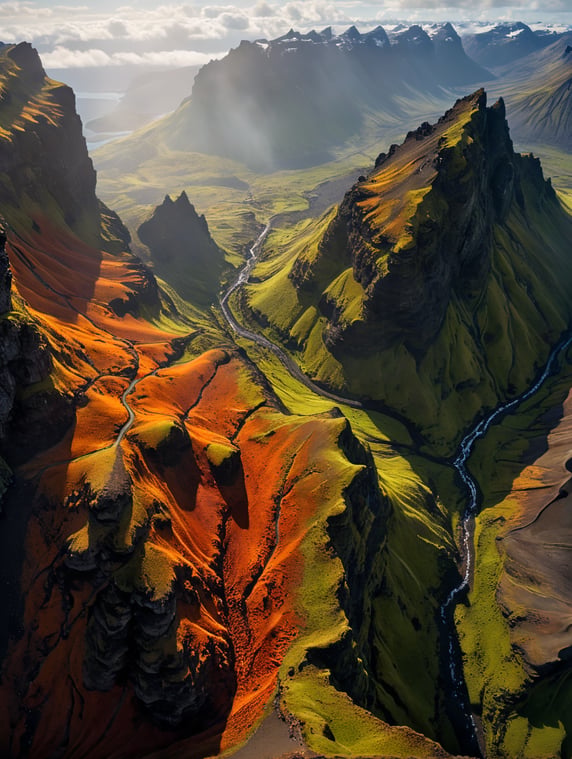 Premium Free ai Images | st person view sublime iceland landscape view ...