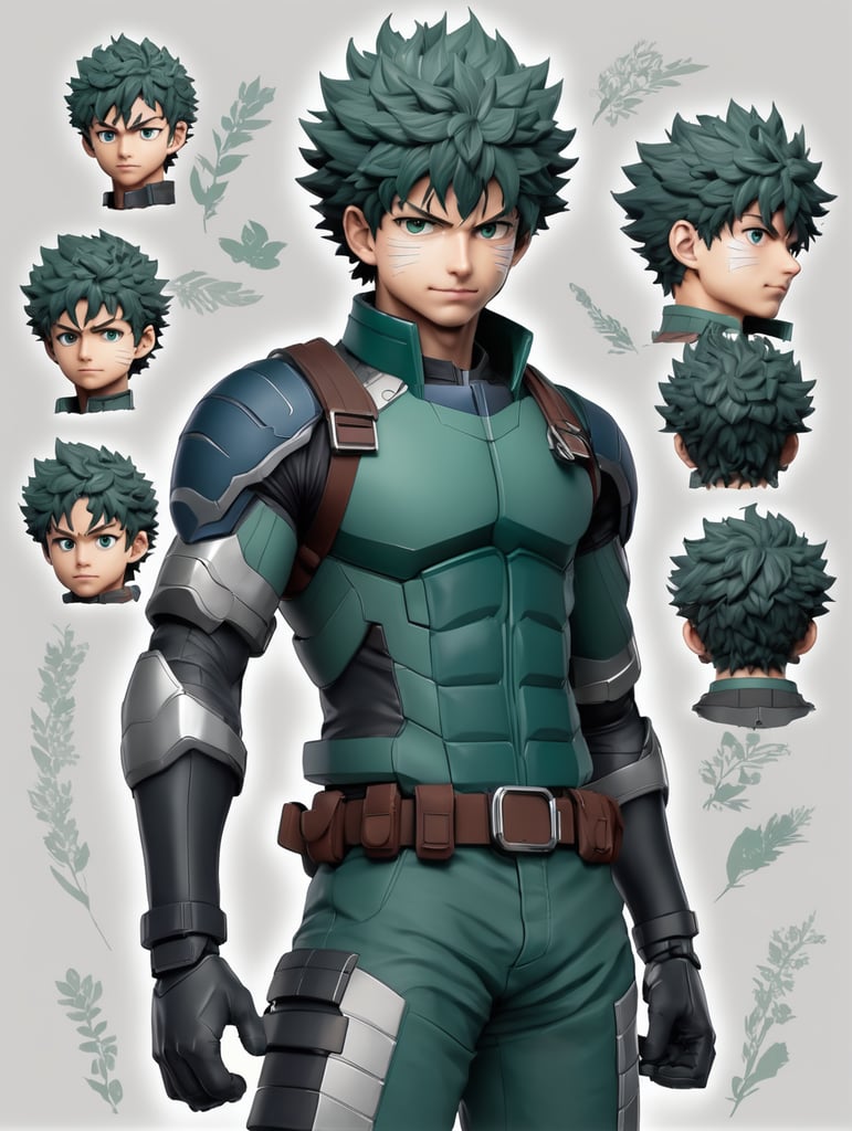 Premium Free ai Images | makima fusion izuku midoriya midoriya
