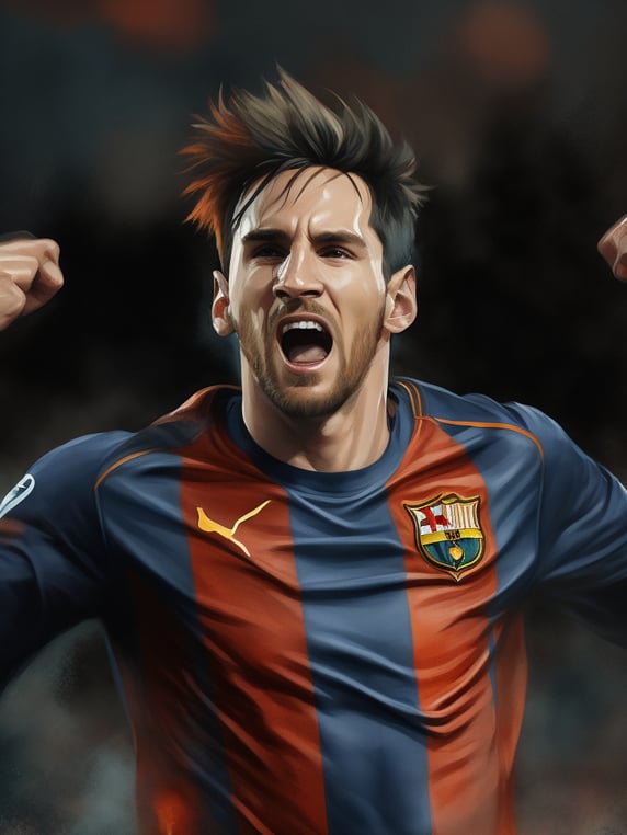 Premium Free ai Images | messi