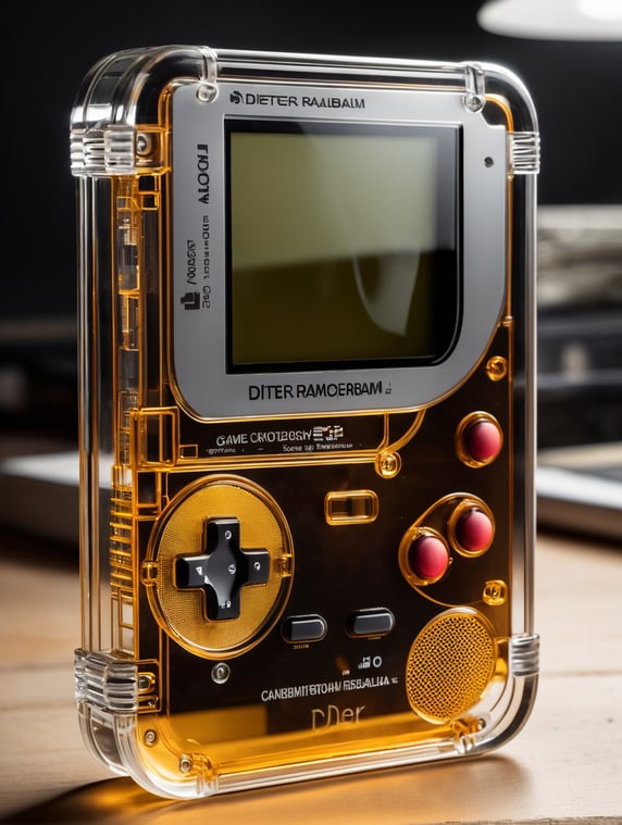 Premium Free ai Images | see through polycarbonate game boy designed by ...