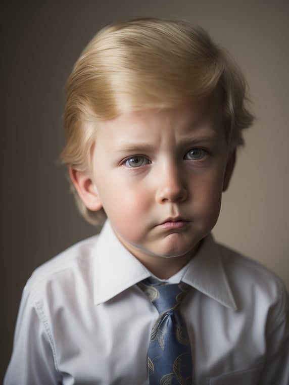 Premium Free ai Images | donald trump as kid