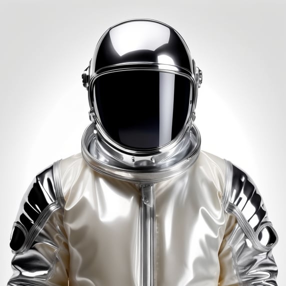 Premium Free ai Images | realistic photo of man wearing chrome ...