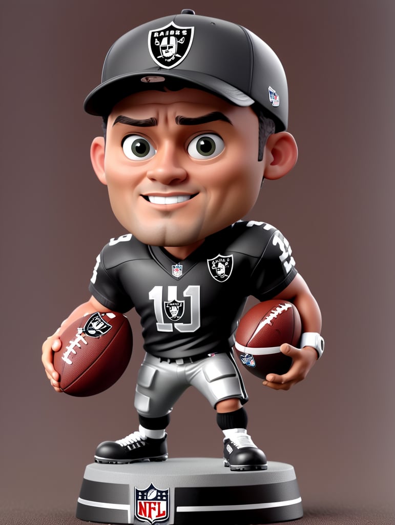 Premium Free ai Images | nfl raiders bobbleheads