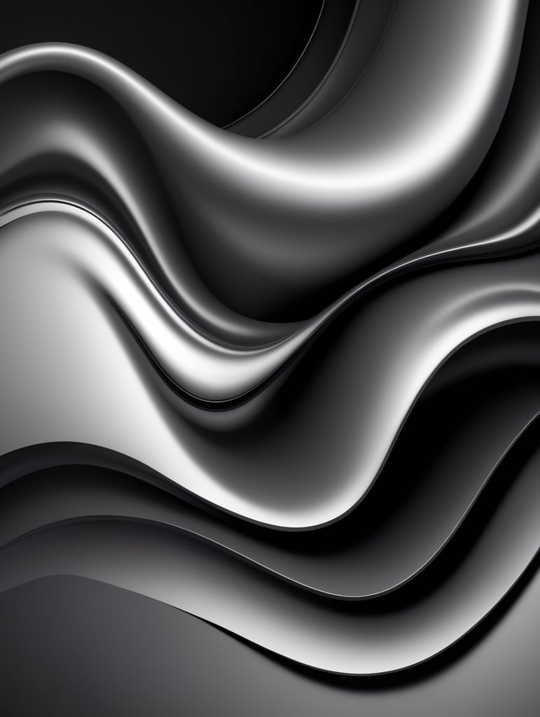 Premium Free ai Images | dynamic chrome gradients using black and grey