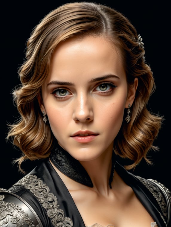 Premium Free ai Images | emma watson portrait as art engraving hendrick ...