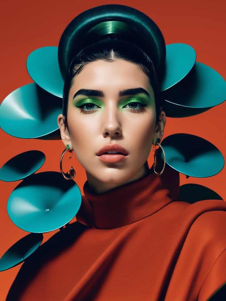 Premium Free ai Images | dua lipa futuristic simplygo photoshoot spread ...