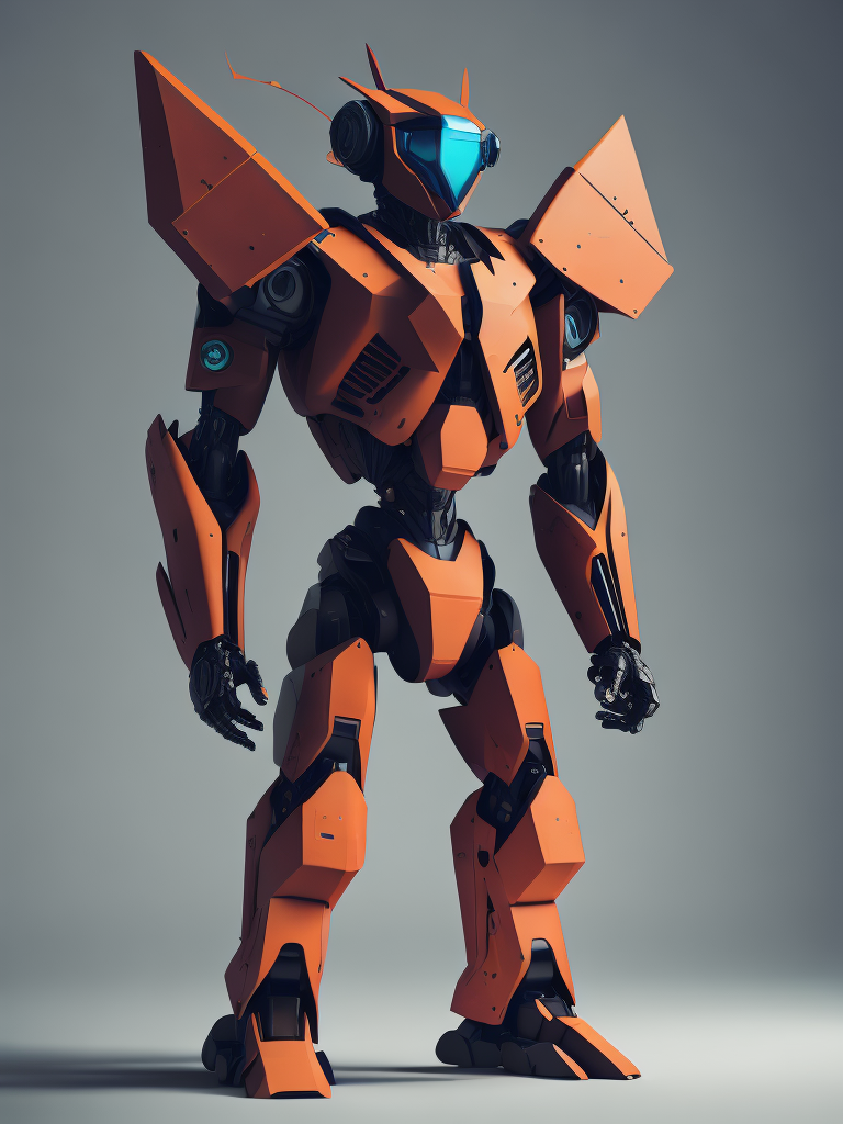 Lumenor AI Image Generation - robot made of geometric shapes render ...