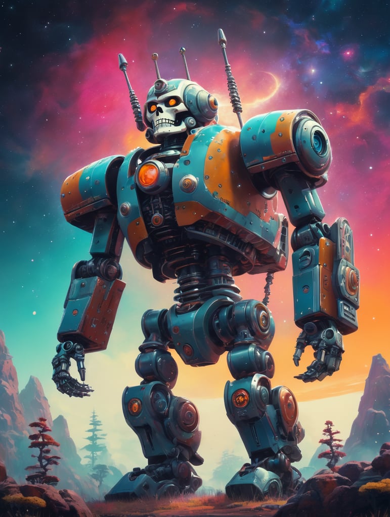 Premium Free ai Images | cartoon style photo of huge savage skelton ...