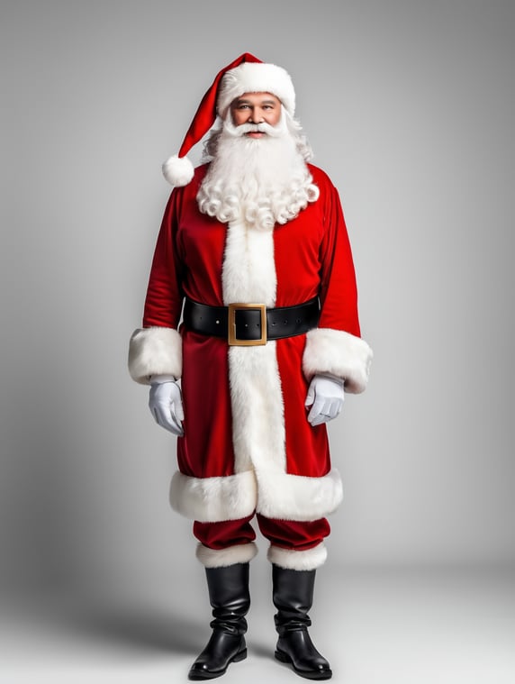 Premium Free ai Images | clean portrait of the full body of santa on ...
