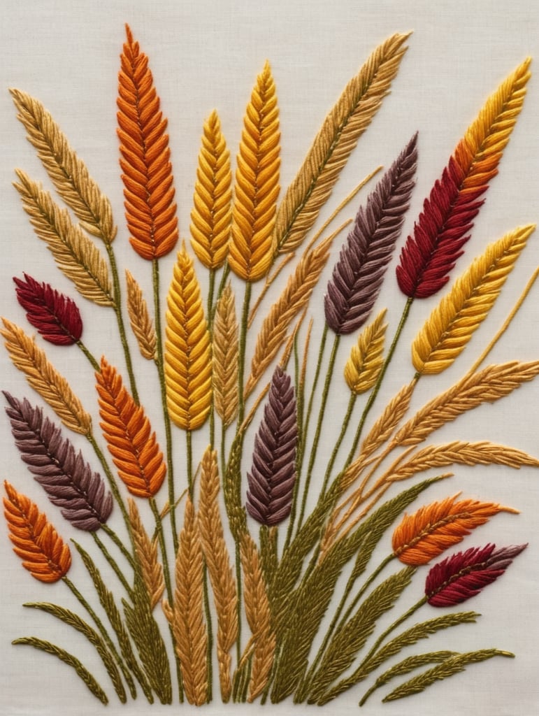Premium Free ai Images | multe flori in culorile toamnei dar spicele ...