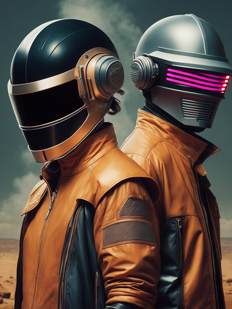 Premium Free ai Images | portrait of daft punk ultra realism super ...