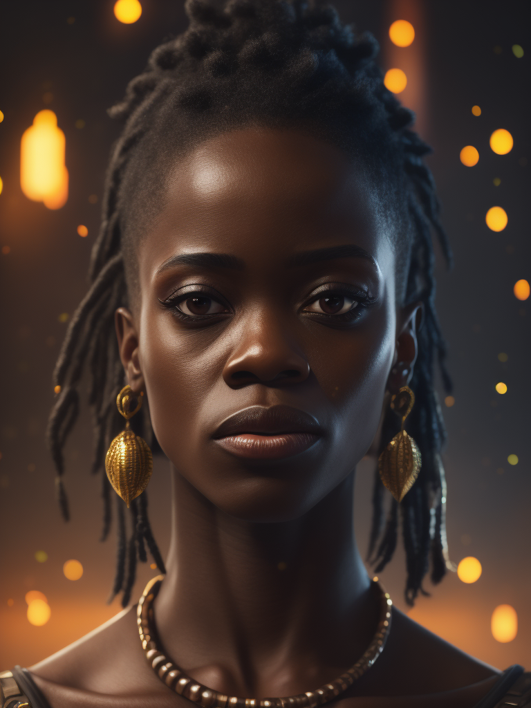Premium Free ai Images | wezi kaumba looking emotional