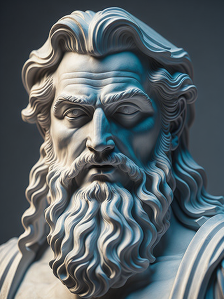Premium Free ai Images | realistic portrait white greek marble statue ...