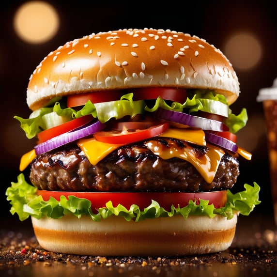 Premium Free ai Images | show me hamburger