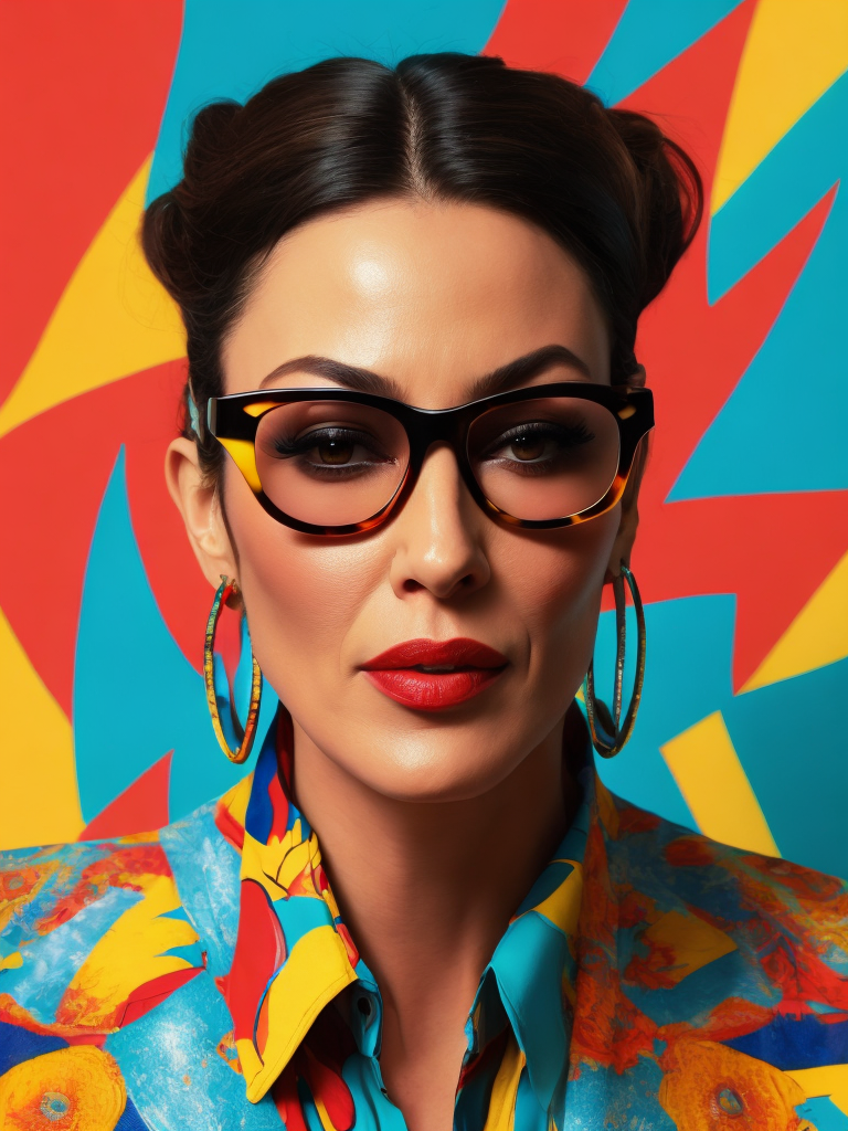 Premium Free ai Images | monica bellucci wearing brightly patterned ...