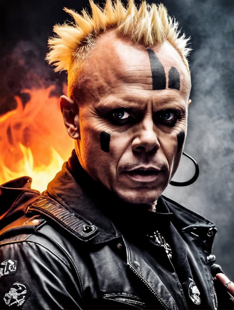 Premium Free ai Images | keith flint the prodigy fire starter