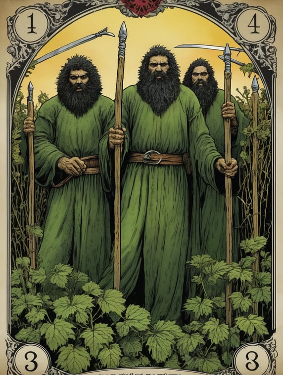 Premium Free ai Images | folk horror witchcraft hirsute kudzu monsters ...
