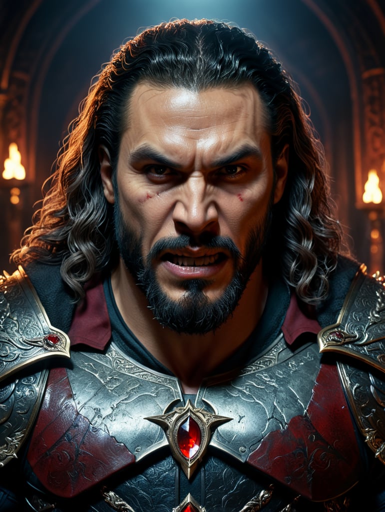Premium Free ai Images | jason mamoa is dracula the vampire