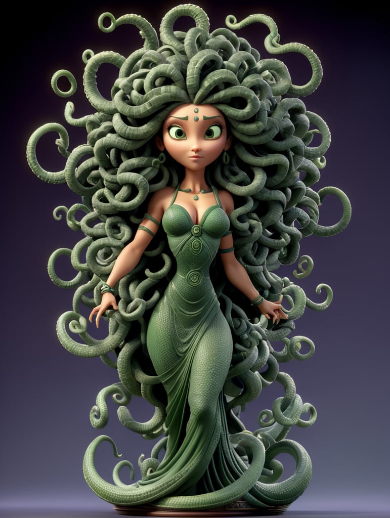 Premium Free ai Images | highly detailed full body of medusa