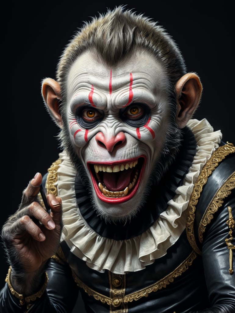 Premium Free ai Images | um desenho de um mico vestido de mimico