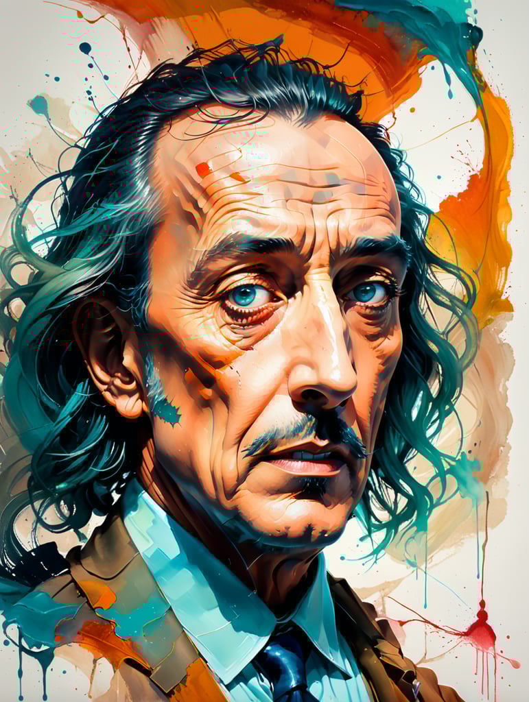 Premium Free ai Images | portrait of salvador dali