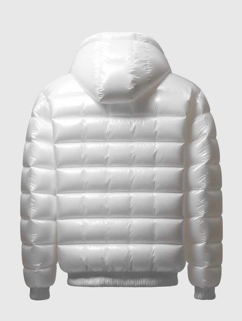 Premium Free ai Images | inflatable white minimalist mans puffer jacket ...