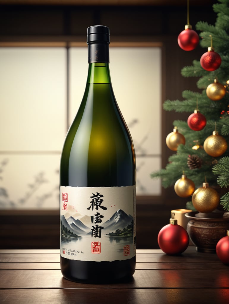 Premium Free ai Images | realistic bottle of sake high quality ...