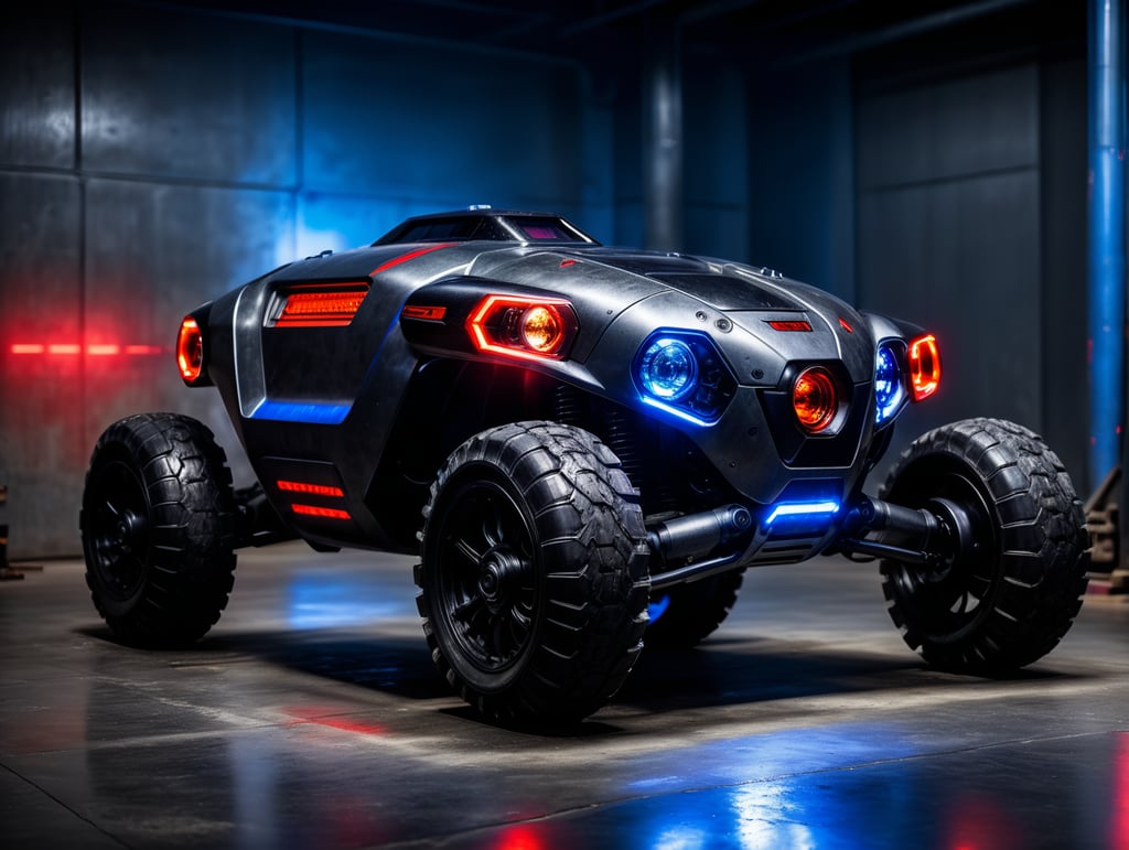 Premium Free ai Images | matte dark grey futuristic small mining robot ...