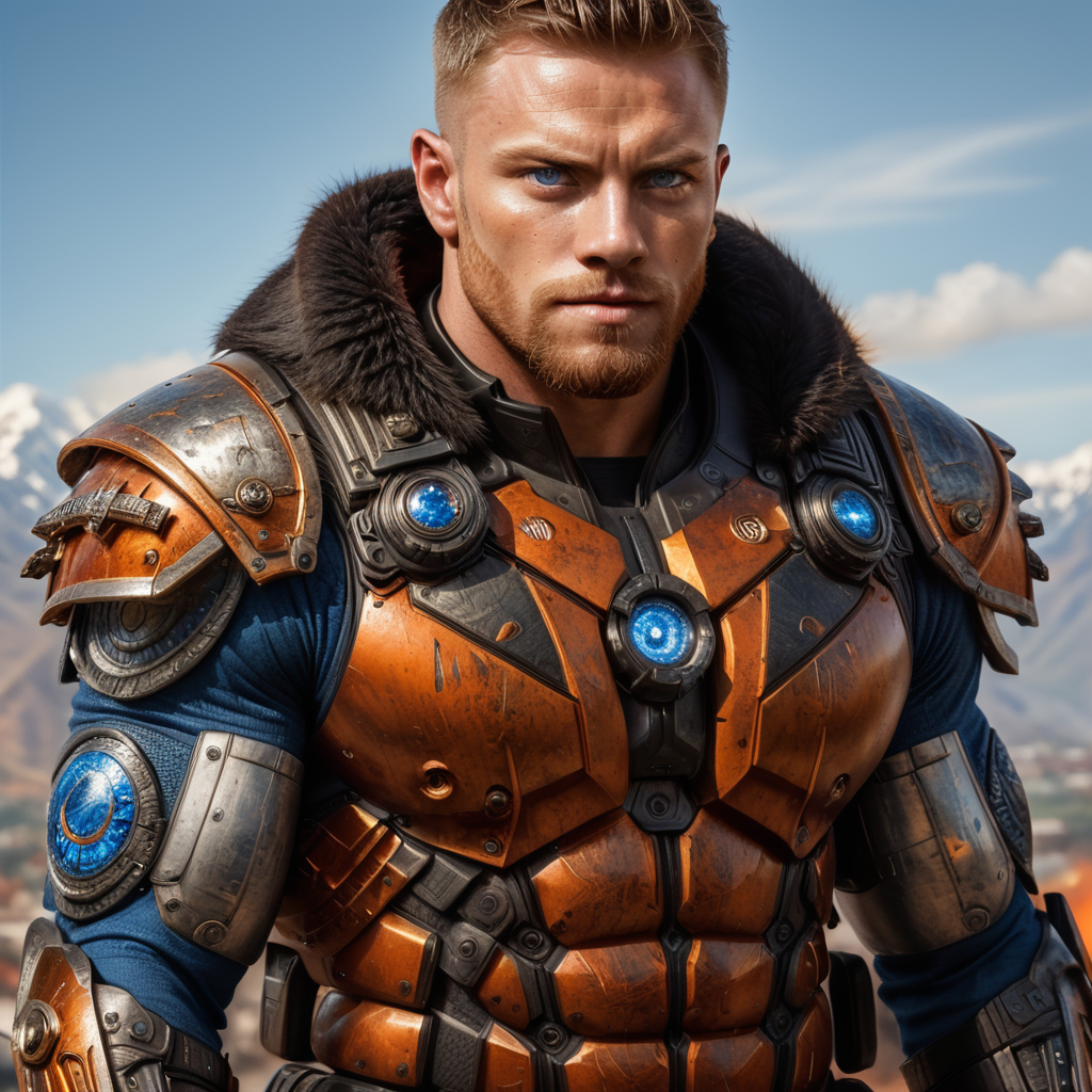 Premium Free ai Images | me as an scandinavian light skin sparking blue ...