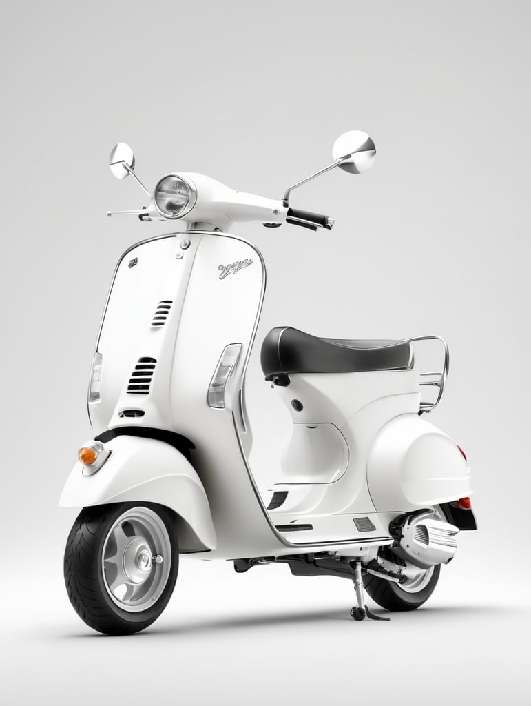 Premium Free ai Images | modern white vespa low angle view isolated ...