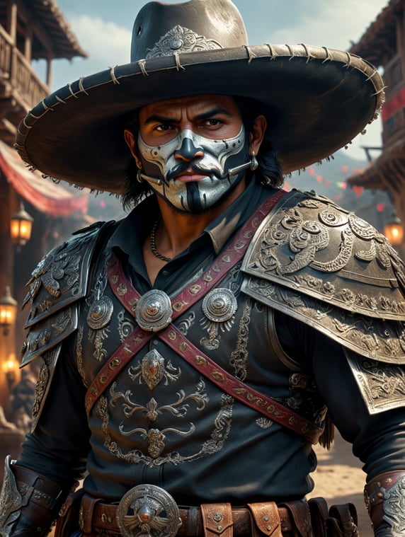 Premium Free ai Images | mexican bandit