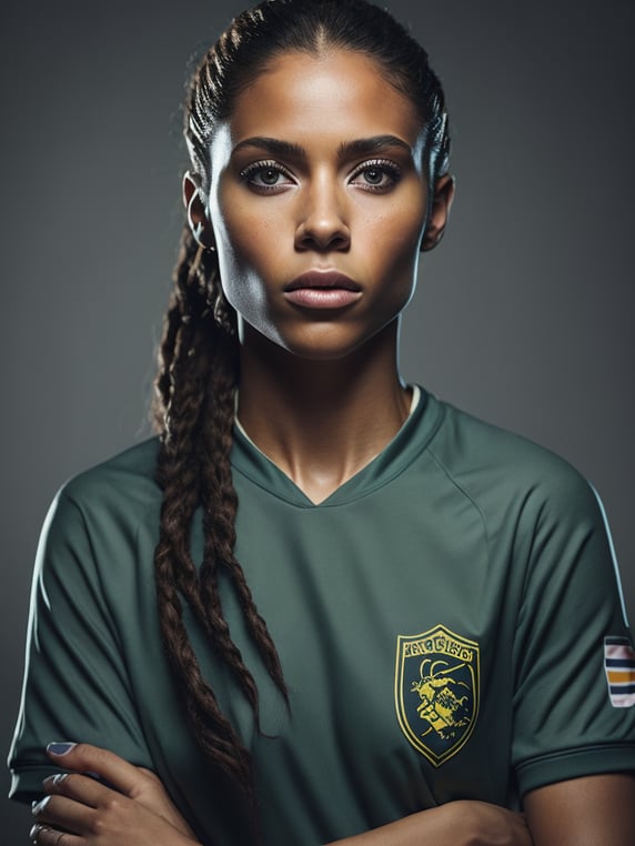 Premium Free ai Images | epic portrait of women soccer player fifa ...